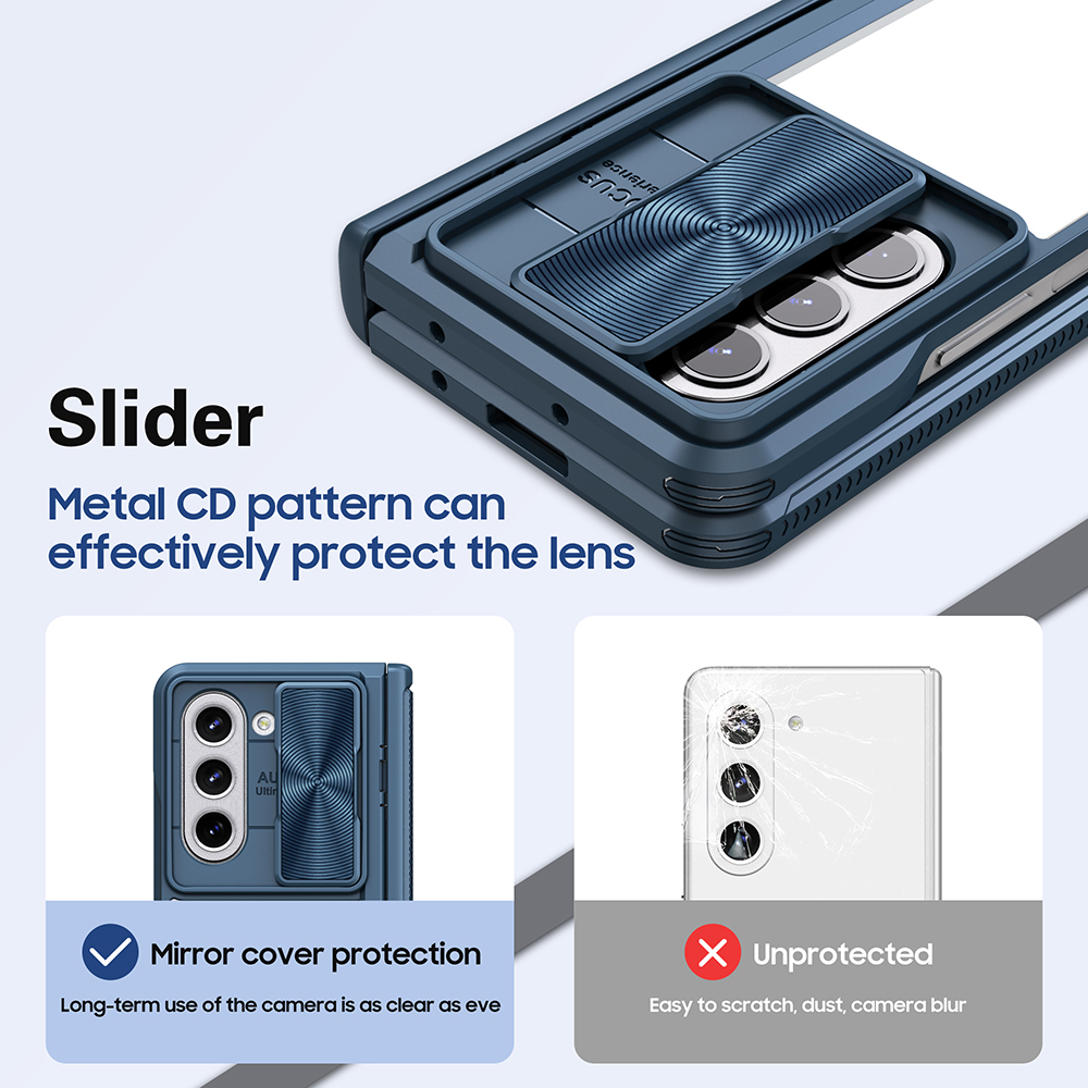 For Samsung Galaxy Z FOLD 5 ZFOLD5 HD Transparency Case with Hinge ...