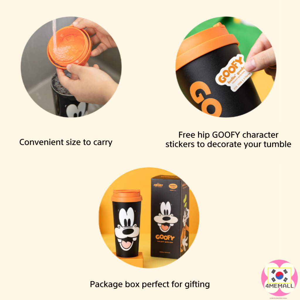 LocknLock × Disney Edition GOOFY Stainless Steel Tumbler 540ml Water ...