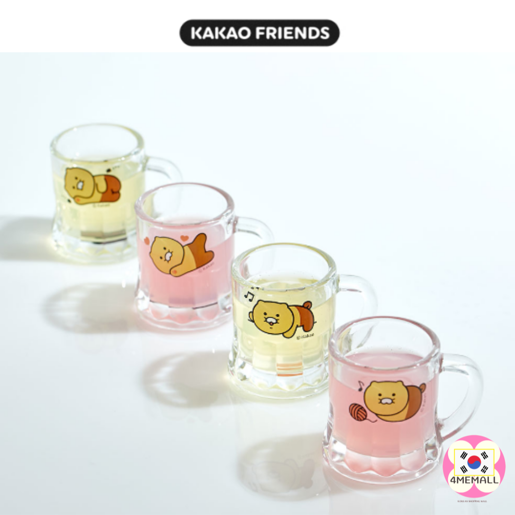 Kakao Friends Korean Soju Glass Choonsik Mini Hop Handle Soju Glass 4P ...