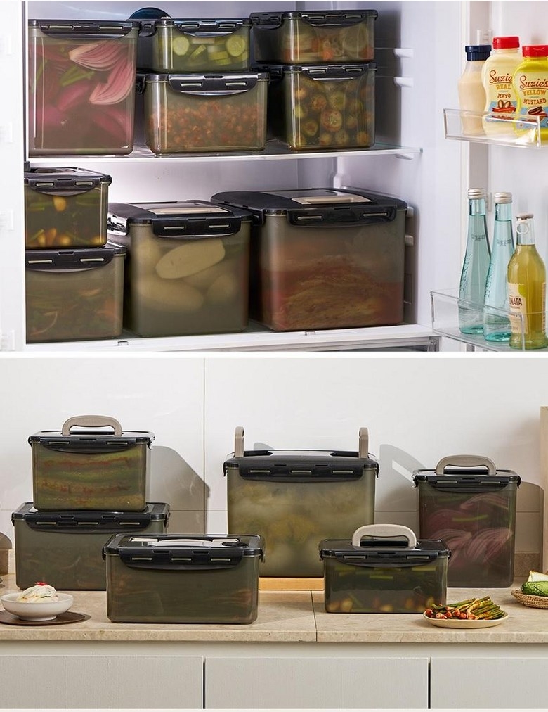LocknLock One Handle Kimchi Container Case 8L Khaki BPA Free Storage ...