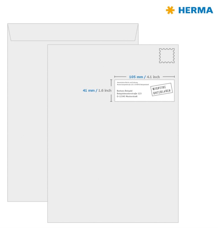 The Office Shoppe - HERMA Premium Address Stickers Label A4 105 x 41mm ...