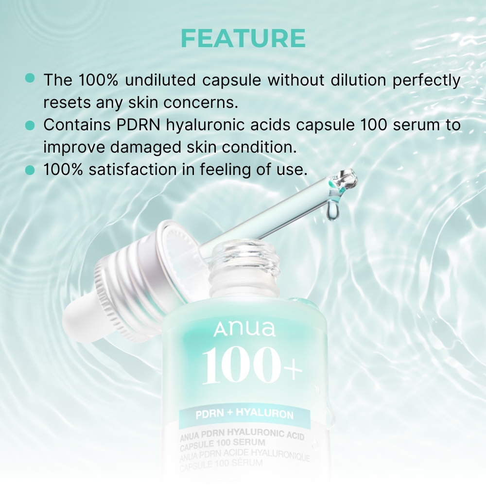 Anua PDRN Hyaluronic Acid Capsule Serum 30ml x 10 - Skin Care, Anti-Aging, Moisturizing - Korean ...