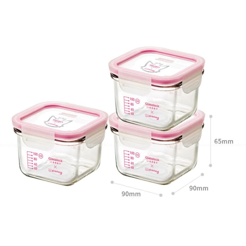 [GLASSLOCK] Pinkfong Baby food Container 210ml (1p / 3p) | Shopee Malaysia