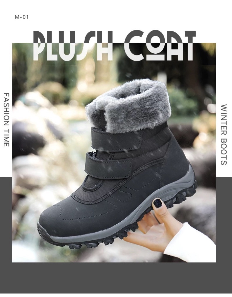 Winter Ankle Boots Women Waterproof Winter Boots Men Anti Slip Sole ...