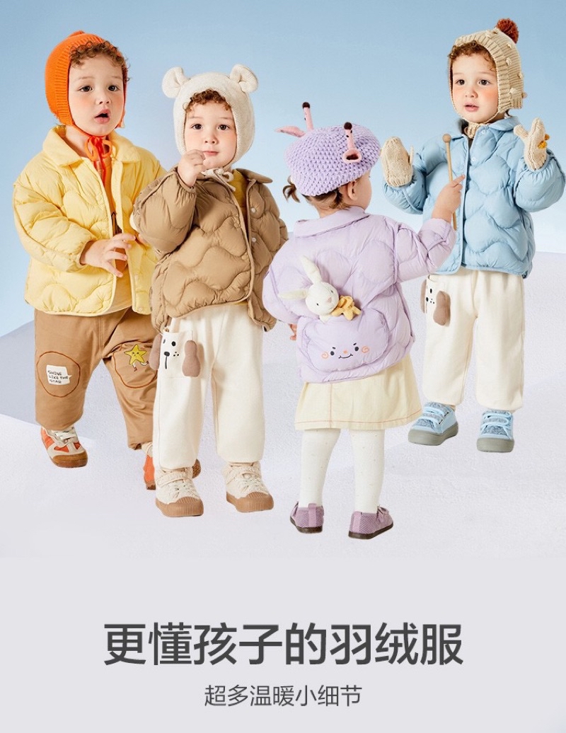 Winter Jacket Kids Winter Coat Kids 儿童冬装Padded Fleece Thermal Down ...