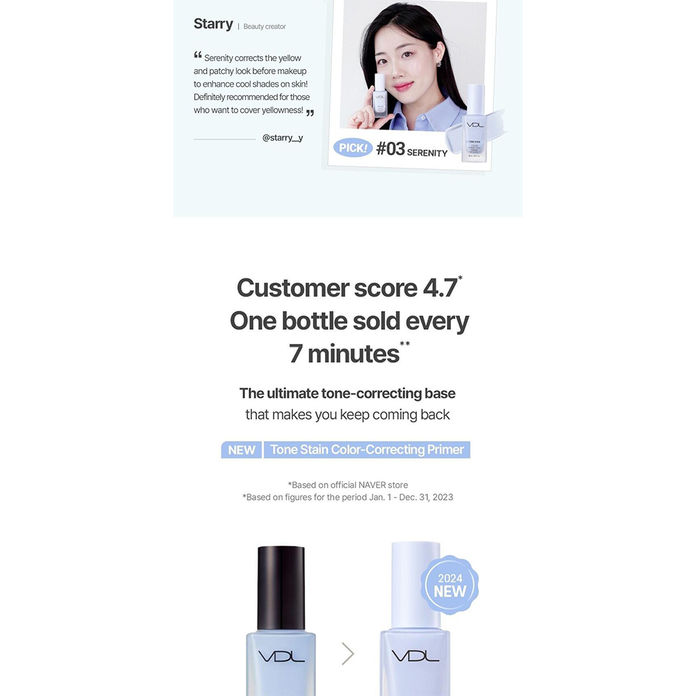 VDL TONE STAIN COLOR CORRECTING PRIMER 30ML | Shopee Malaysia