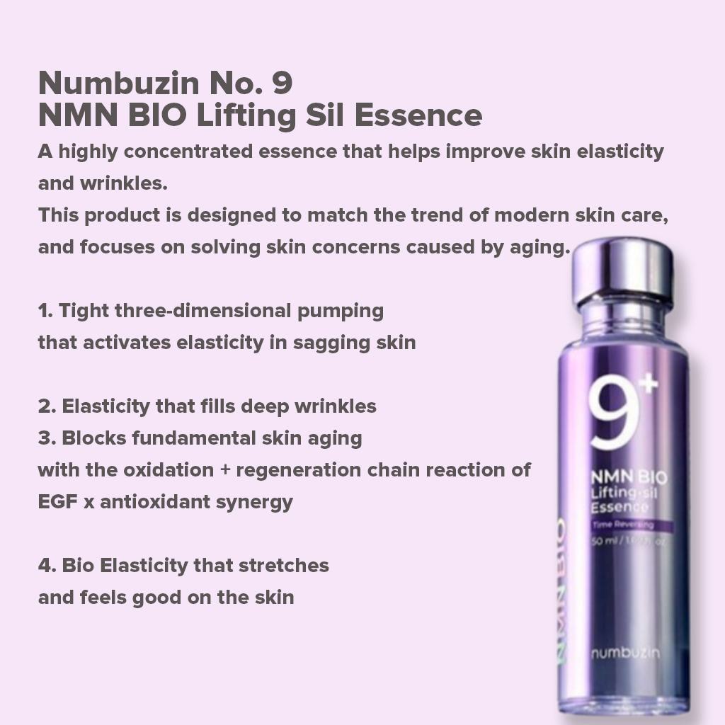 Numbuzin No. 9 NMN BIO Lifting Sil Essence 50ml TOPKOREA Shipping from korea | Shopee Malaysia