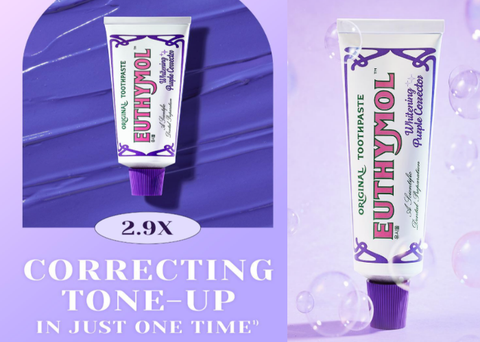 EUTHYMOL Whitening & Original Toothpaste 106g Classic Whitening Purple ...