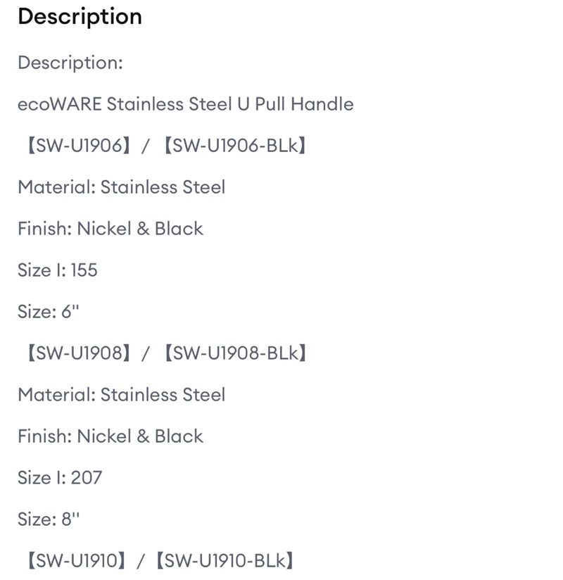 ECOWARE Stainless Steel U Pull Handle Heavy Duty Glass Door Round Bar ...