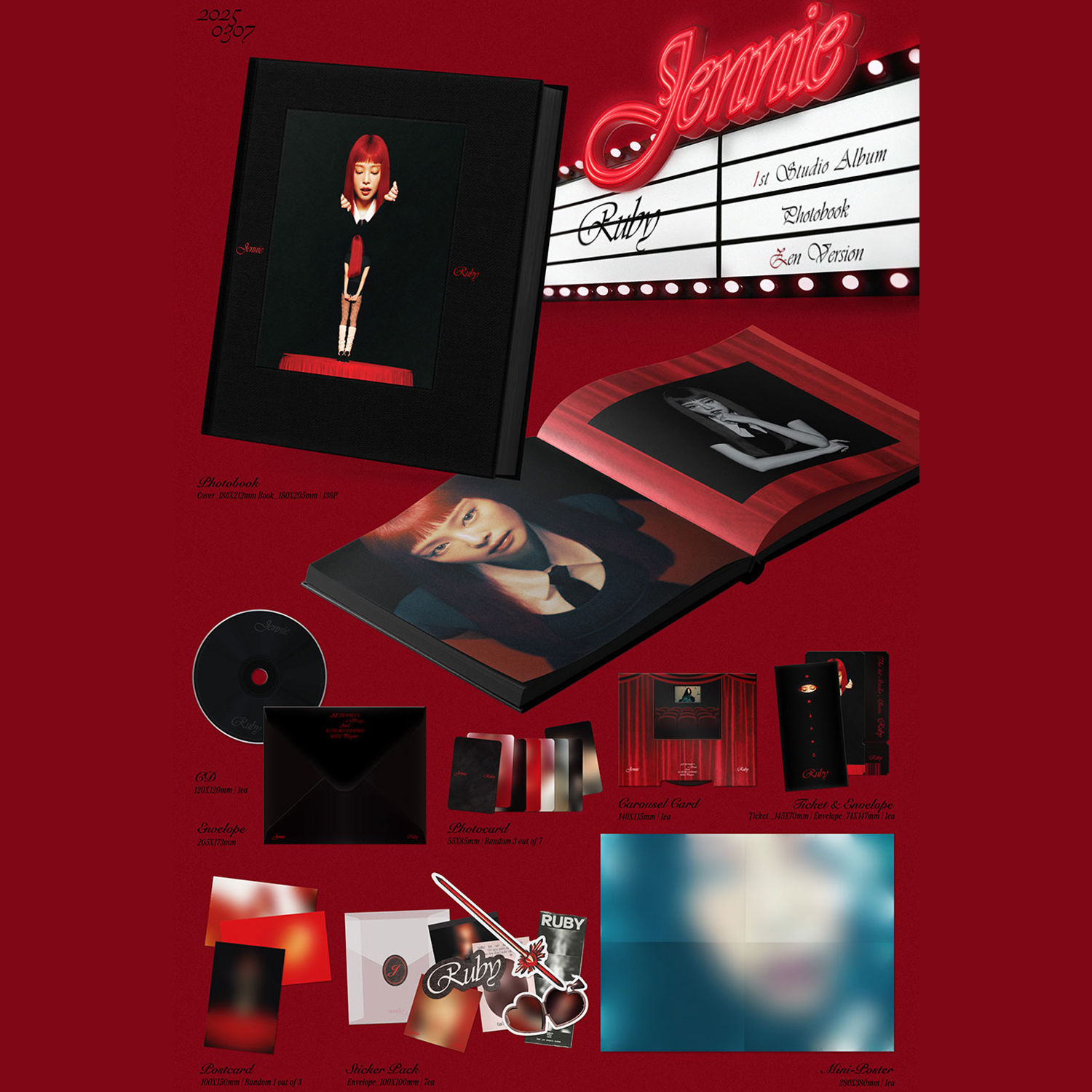 BLACKPINK JENNIE - 1st Studio Album [Ruby] (Photobook Ver.) | Shopee ...