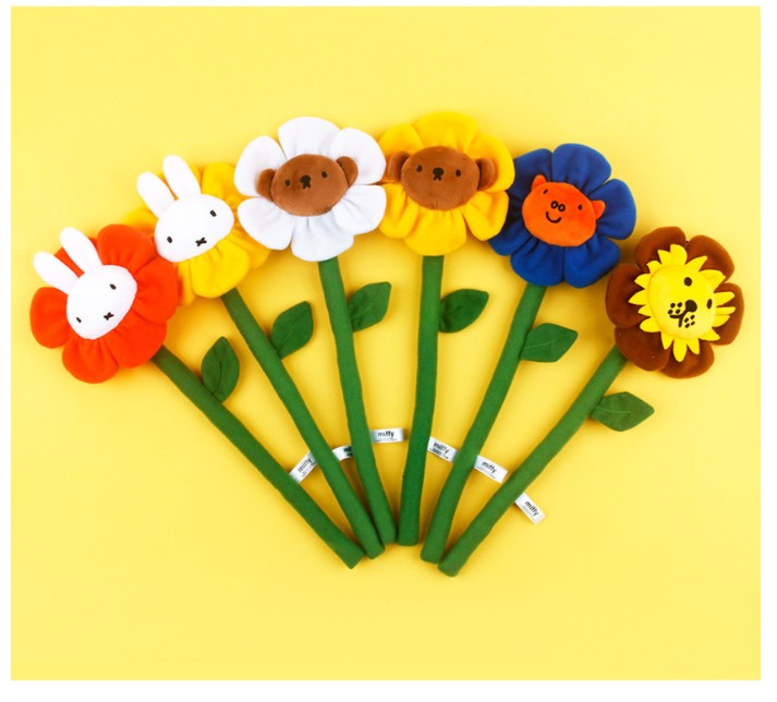 [Miffy & Friends] Flower Flexible Wire Cute Soft Doll Congrats Bouquet ...