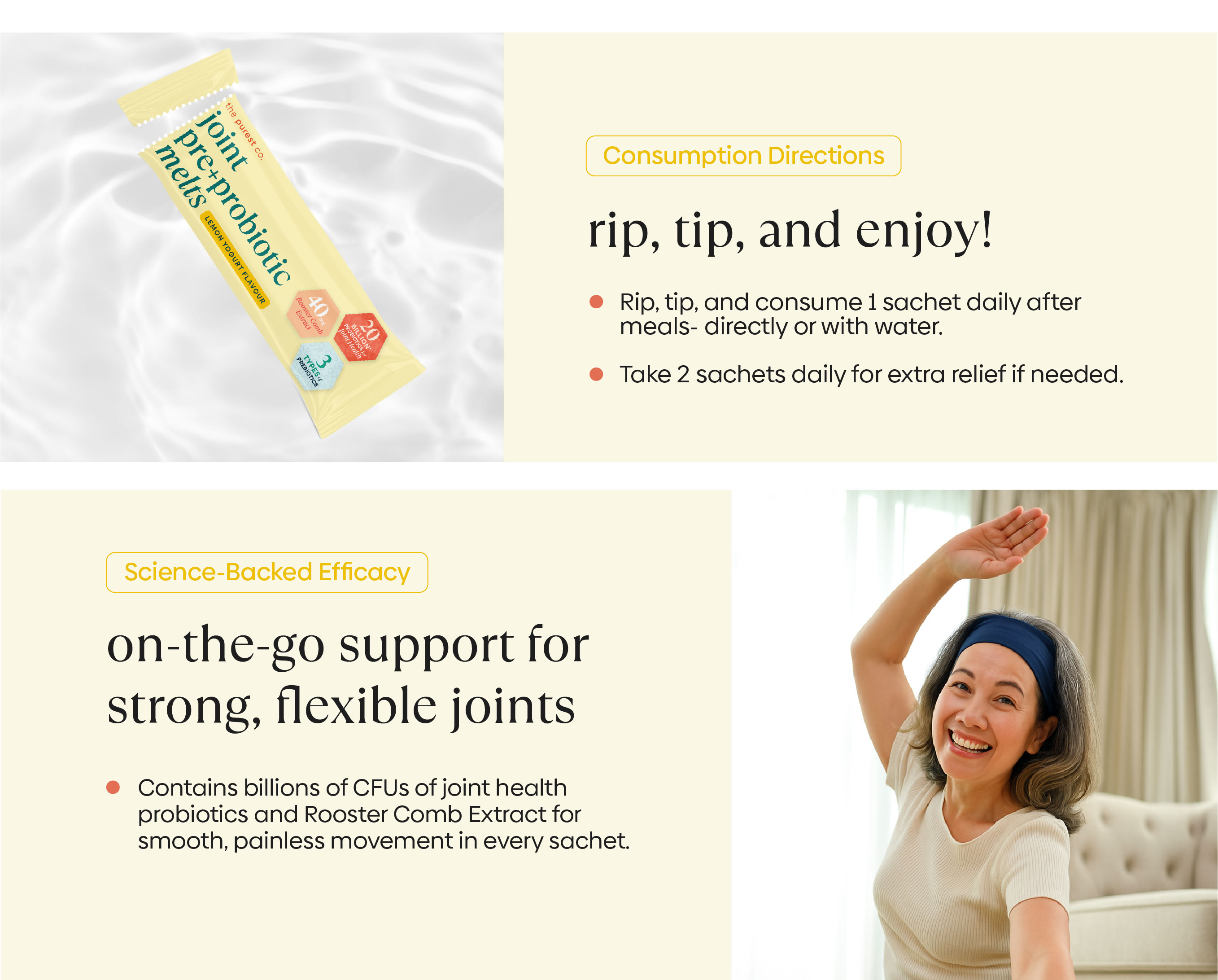 [NEW] Purest Co Joint Pre+Probiotic Melts - For Knee Pain Supplement ...