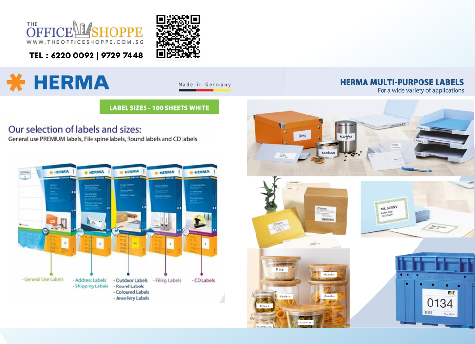 The Office Shoppe - HERMA Premium Address Stickers Label A4 88.9 x 33 ...
