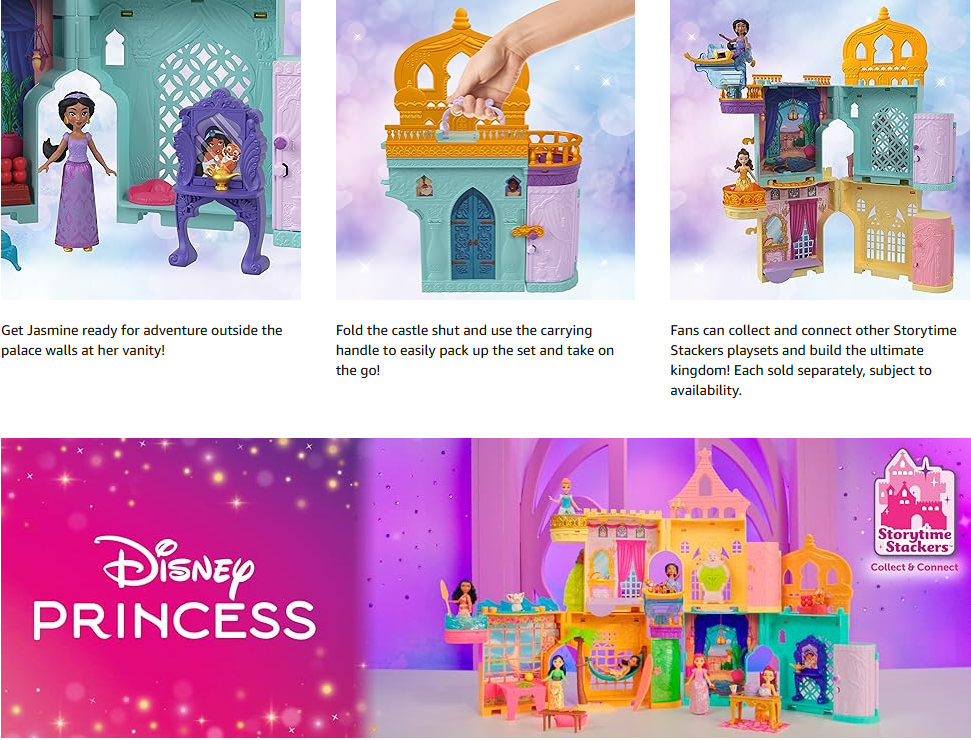 Disney Princess Jasmine Stacking Castle Doll House With Small Doll ...