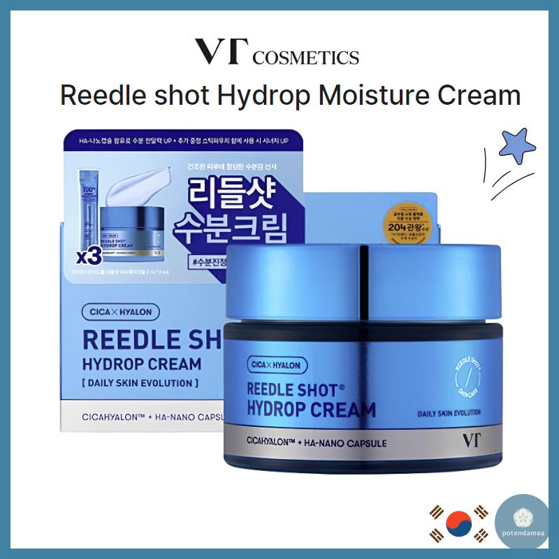 [VT COSMETICS] REEDLE SHOT HYDROP CREAM 50ml + Stick Pouch (2ml x 3ea ...