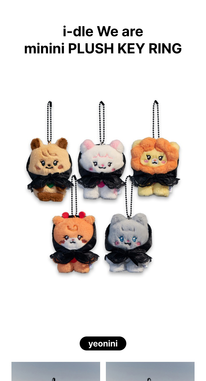 (minini PLUSH KEY RING) i-dle [We are] POP-UP Merch (31st Jul.2025 ...