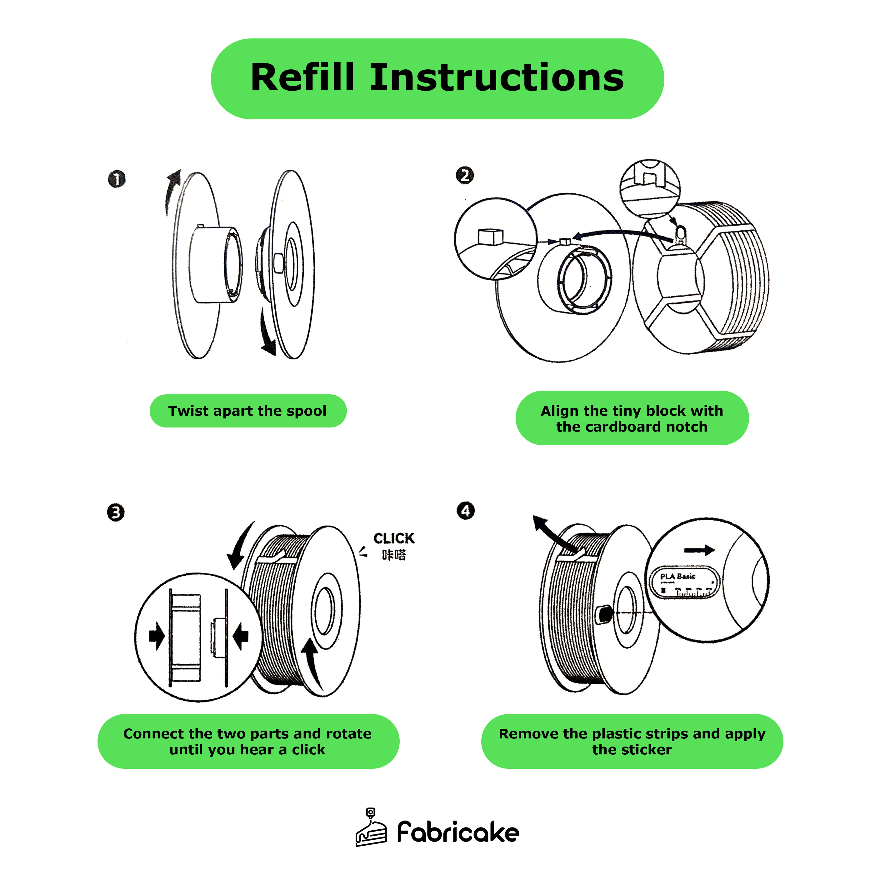 Bambu PLA Basic | 1KG Official Bambu Lab 3D printing filament for ...