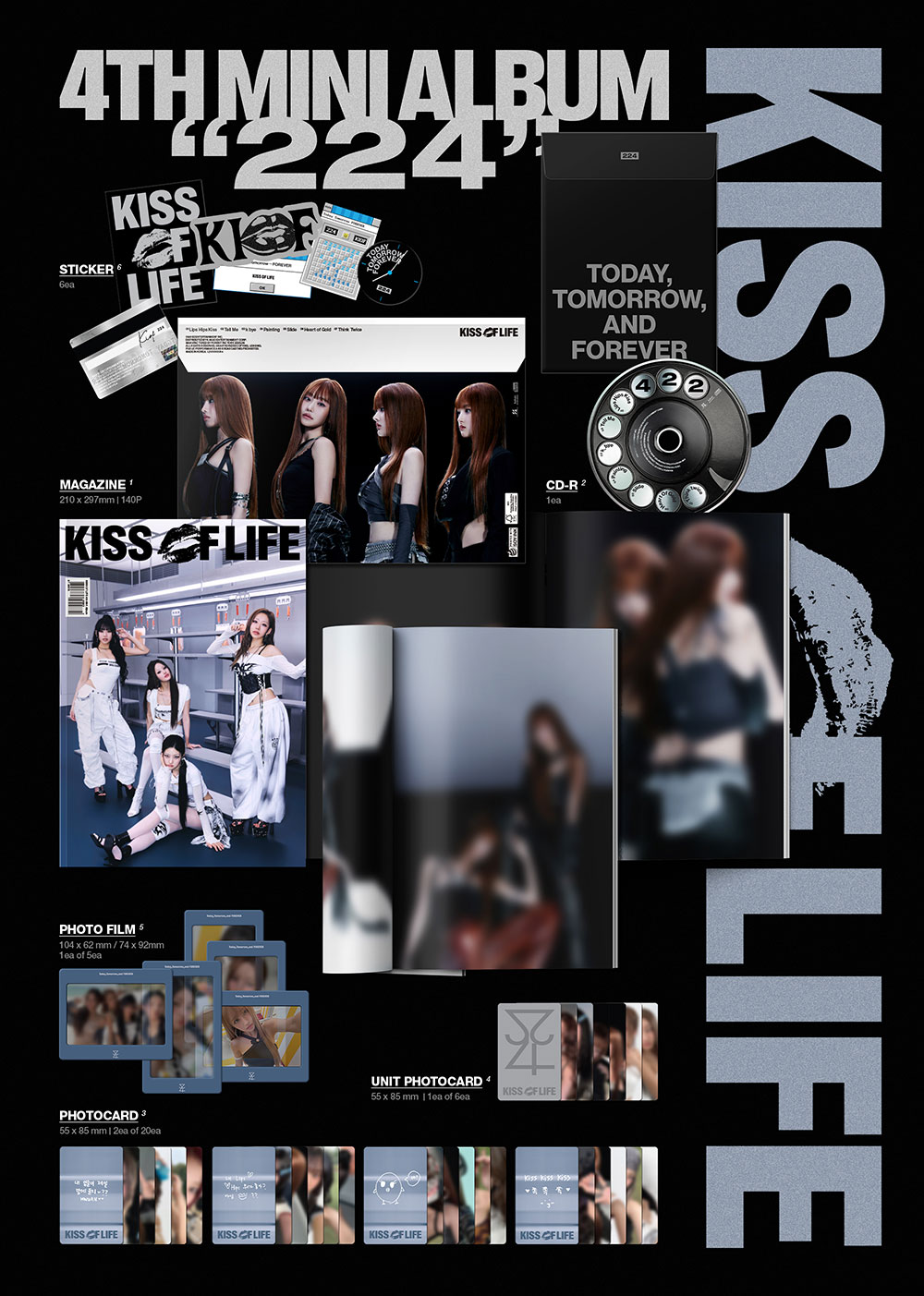 [POB] (MAGAZINE Ver.) KISS OF LIFE [224] 4th Mini ALBUM (10th Jun.2025 ...