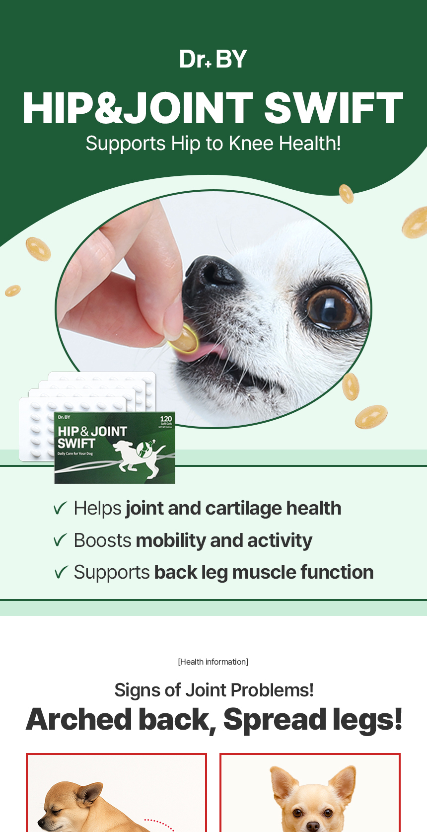 [Doctor By HIP&JOINT SWIFT] Dog Joint Supplement Ovopet Hip Knee ...