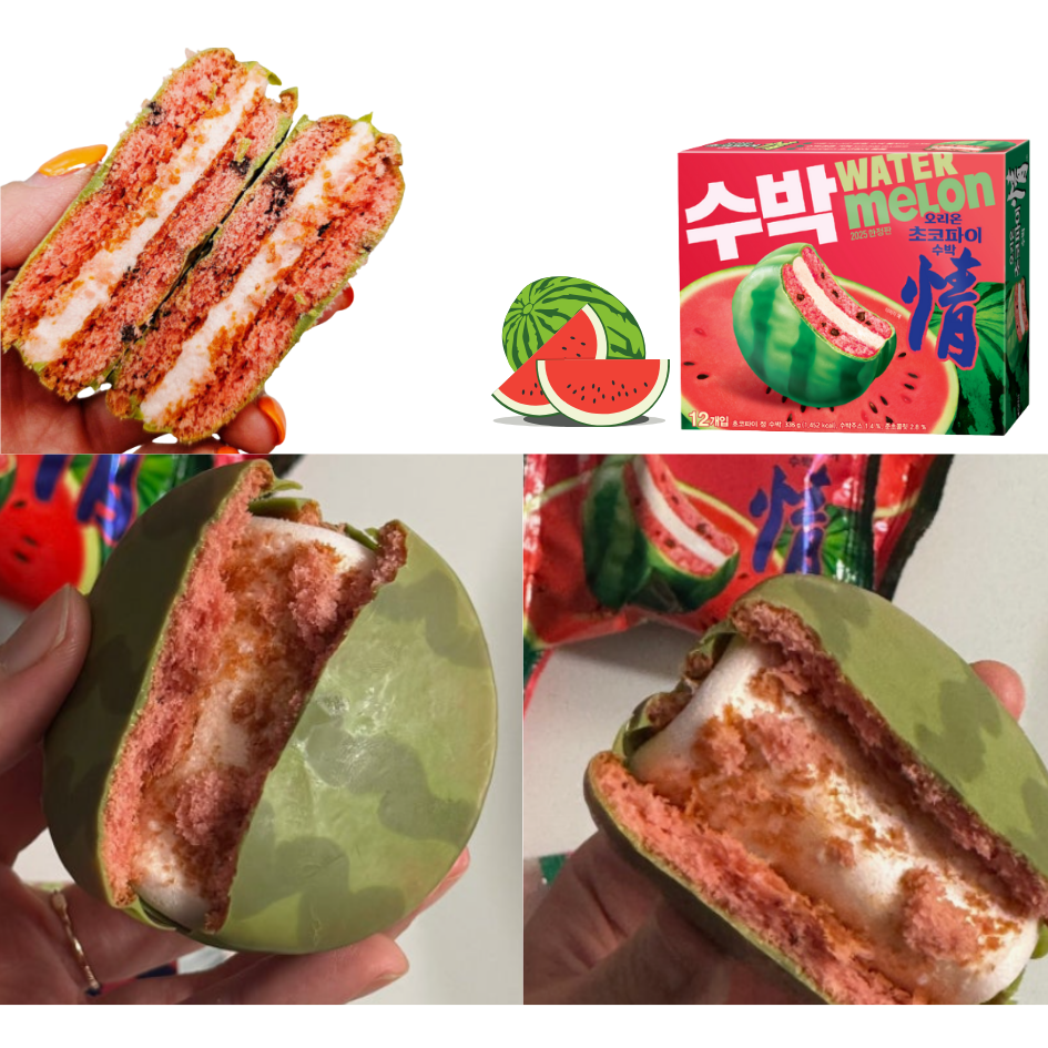 *ORION* Choco Pie Watermelon 336g (12 Packs) Korean Food Snacks ...