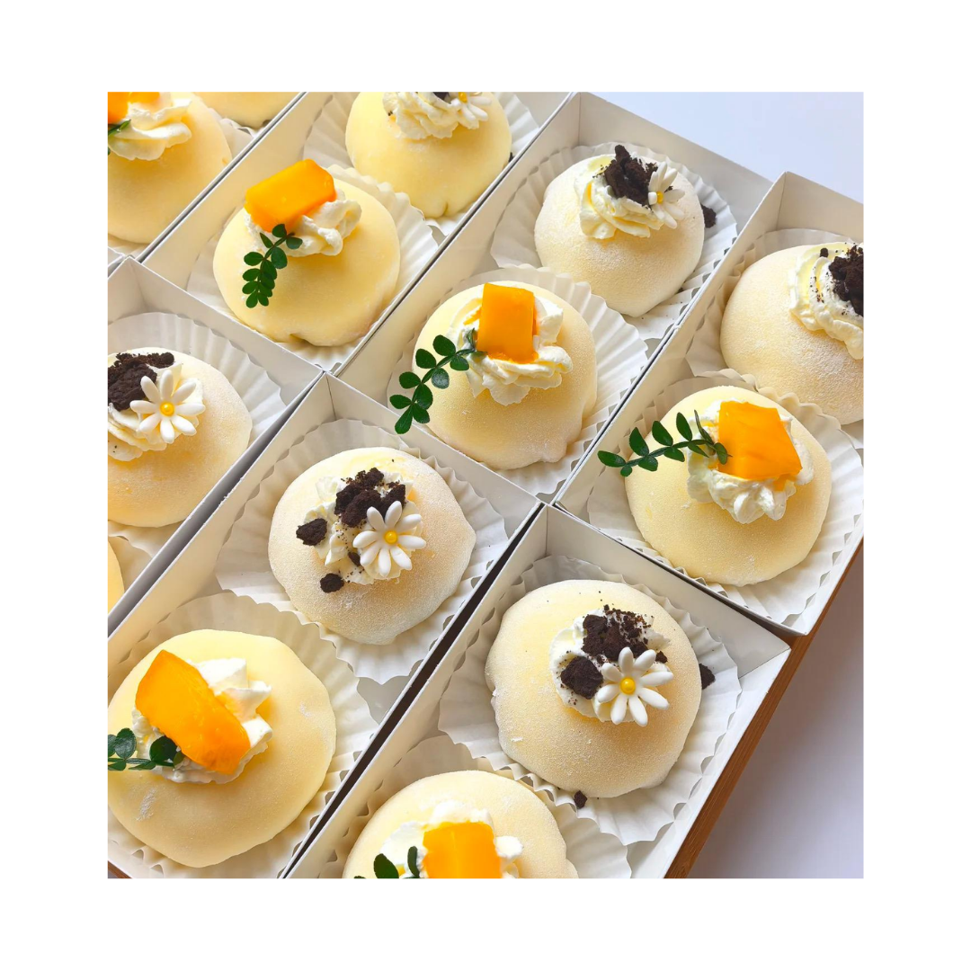 Premium Snow Skin Mochi Wrapper Piece - Mango | Ready-to-Use Daifuku ...