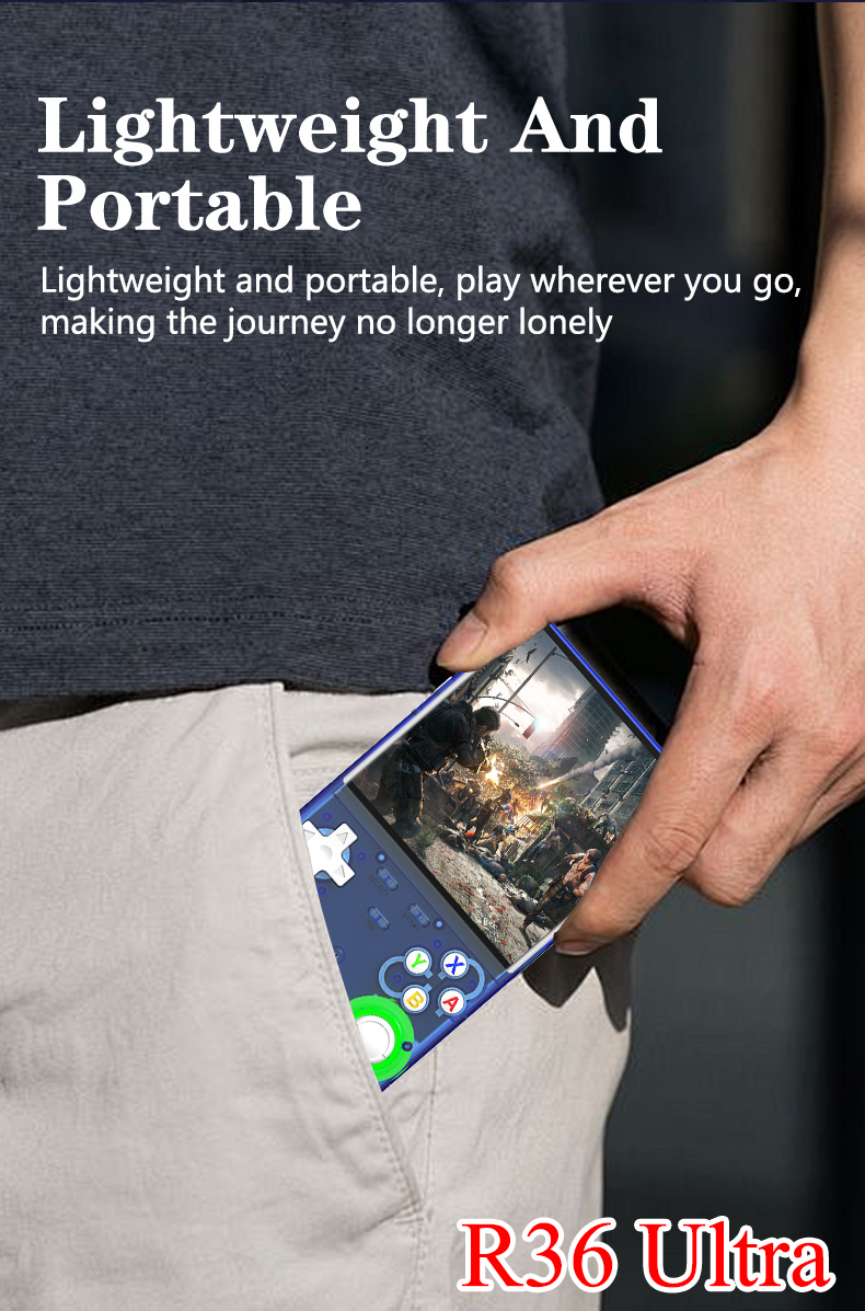 R36s Max R36 Ultra Retro Handheld Game Console 4.0 inch Big Screen R36s max Linux System Video ...