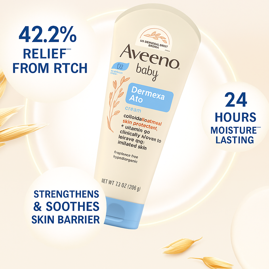 Aveeno Baby Dermexa Ato(Eczema Therapy) Nighttime Balm 312g/Baby Dermexa Ato Cream 206ml ...