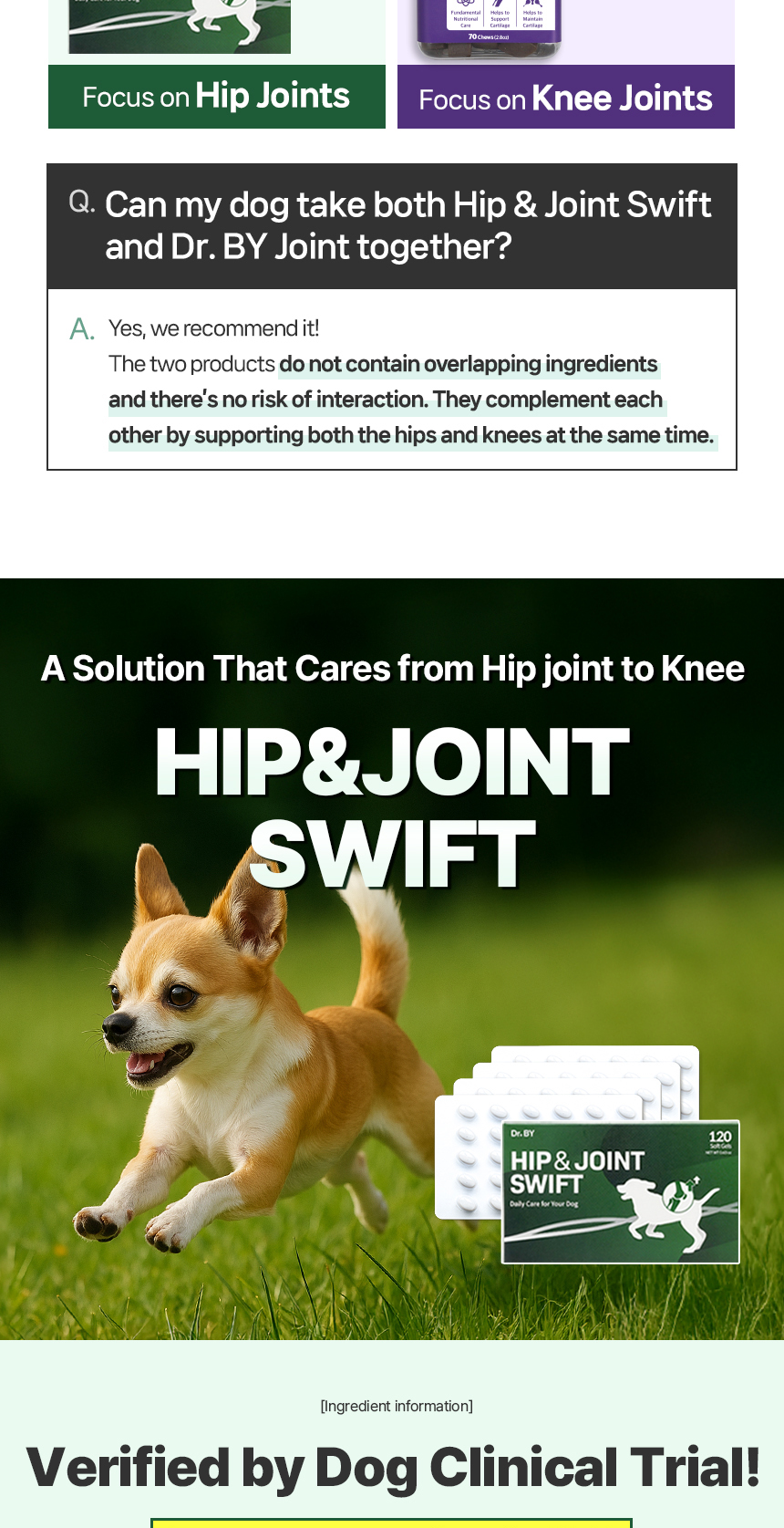 [Doctor By HIP&JOINT SWIFT] Dog Joint Supplement Ovopet Hip Knee ...