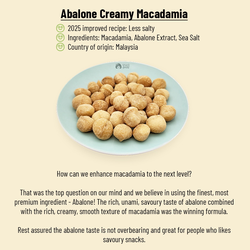 SnackFirst Abalone Creamy Macadamia 200g/1kg - Gourmet Savoury Nuts New ...