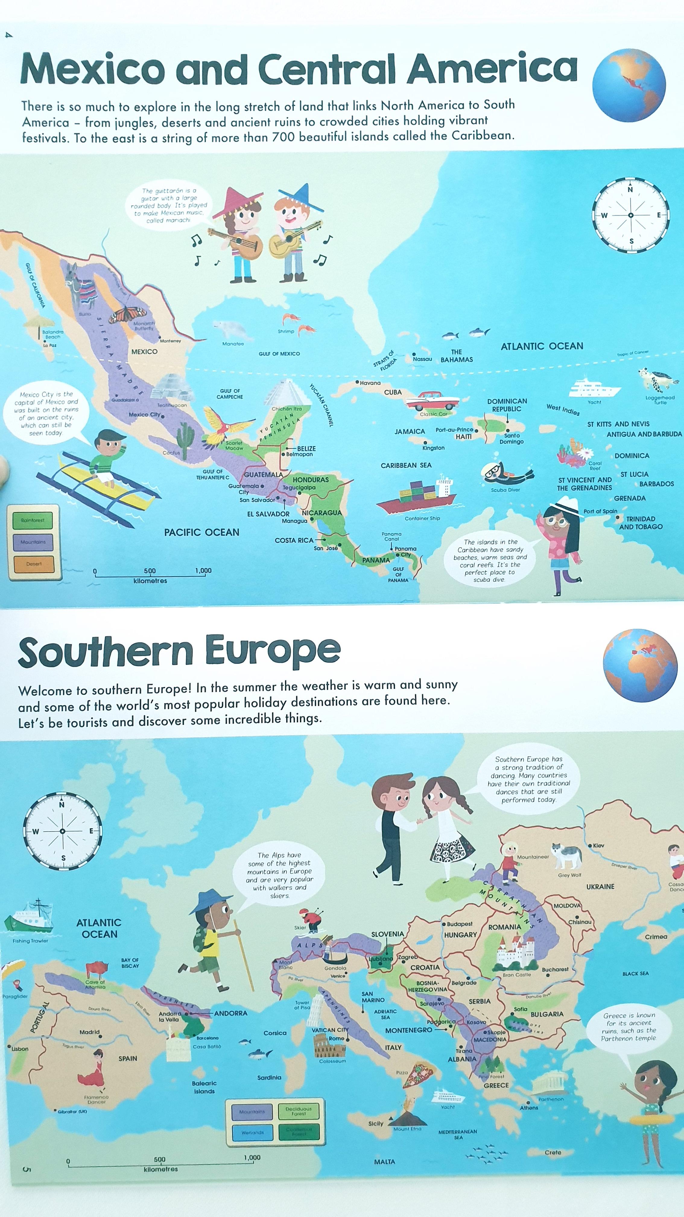 Factivity World Map Book & Puzzle 100 Pcs Set with Maps & Fun Facts for ...