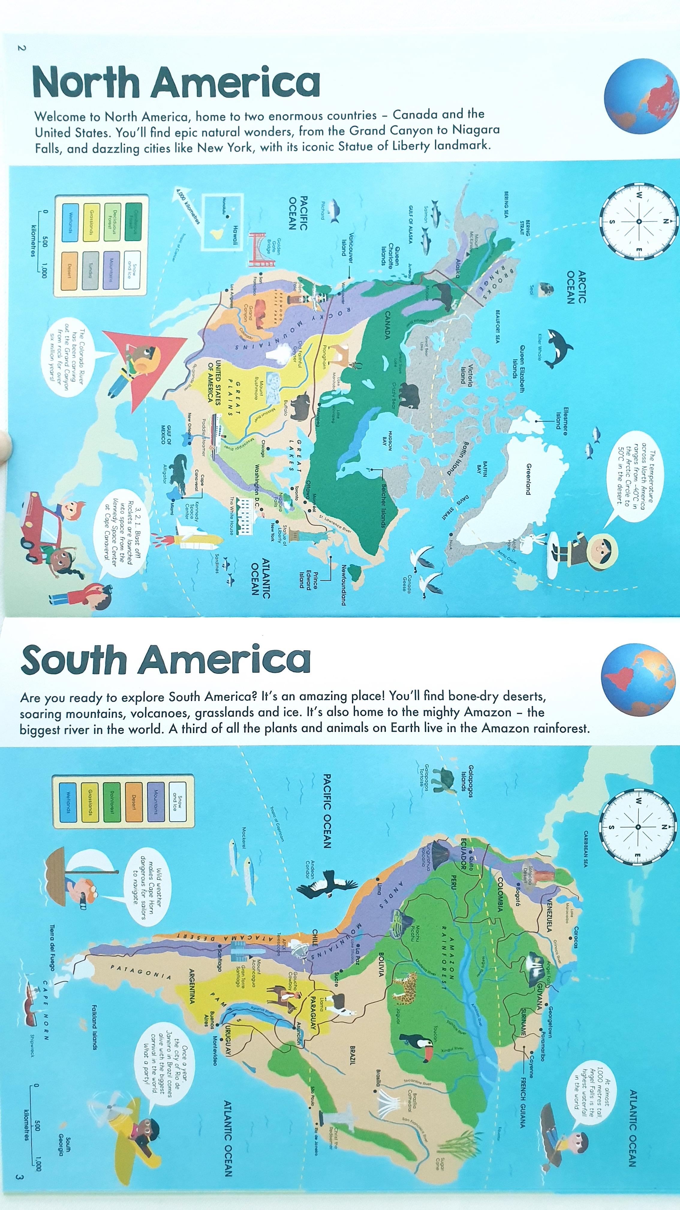Factivity World Map Book & Puzzle 100 Pcs Set with Maps & Fun Facts for ...