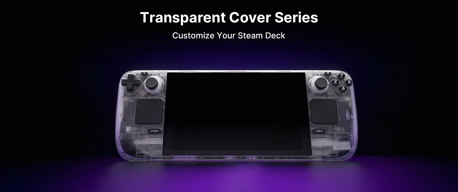JSAUX Steam Deck Casing Full Transparent Cover Series Enhanced Airflow ...