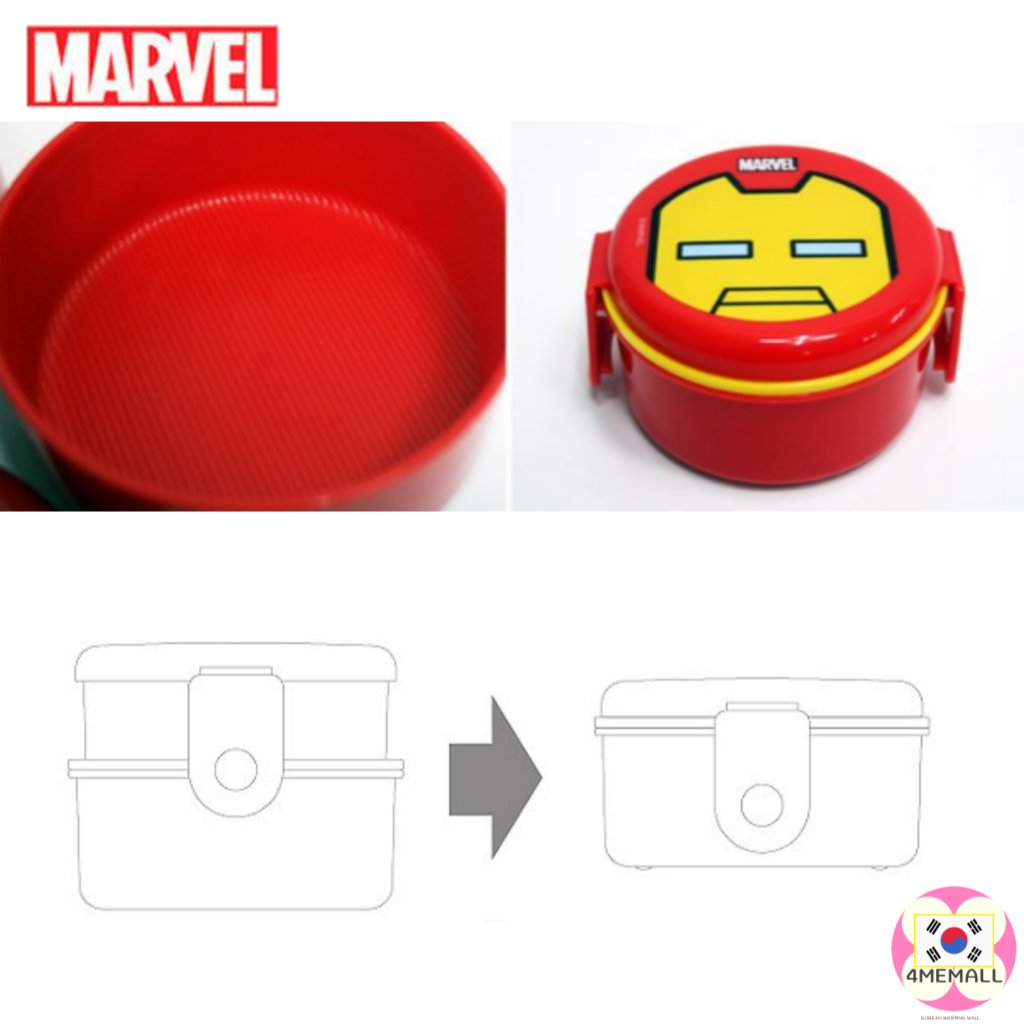 SKATER Korea Marvel Avengers Hero 2-tier lunch box set (with fork ...