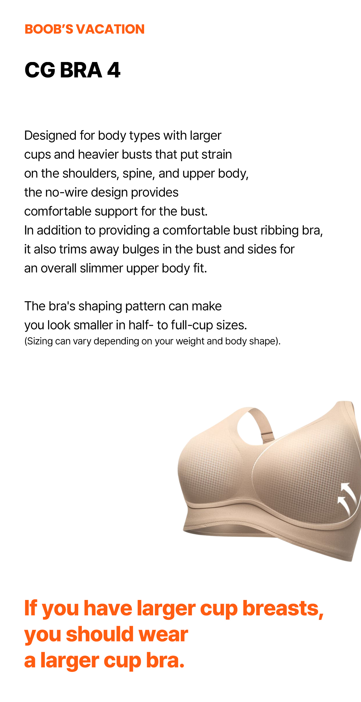 [LMM CG4]M~4XL C~G Cup Big Bust Anti-Sagging Wireless CG4 Minimizer Bra ...