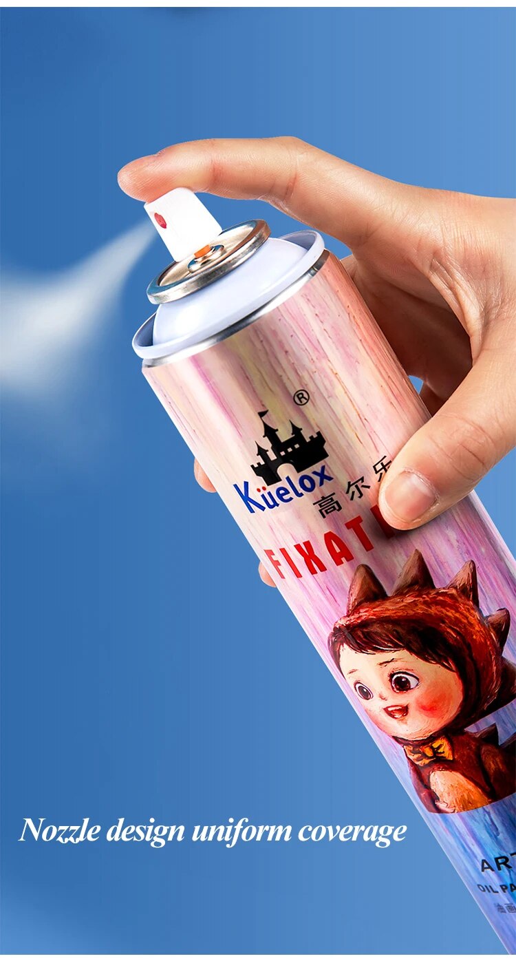 Kuelox Fixative Art Spray for Artwork Coating (watercolor, gouache ...