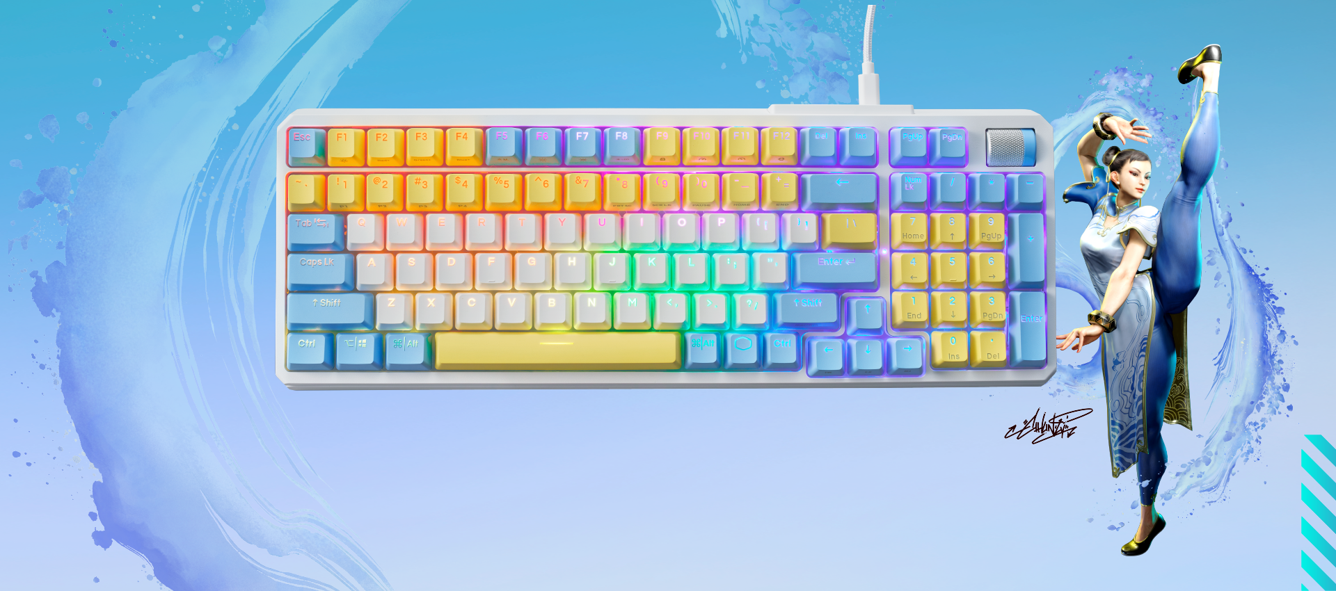 Cooler Master CK570 SF6 Chun-Li Mechanical Keyboard (98 Keys Layout ...