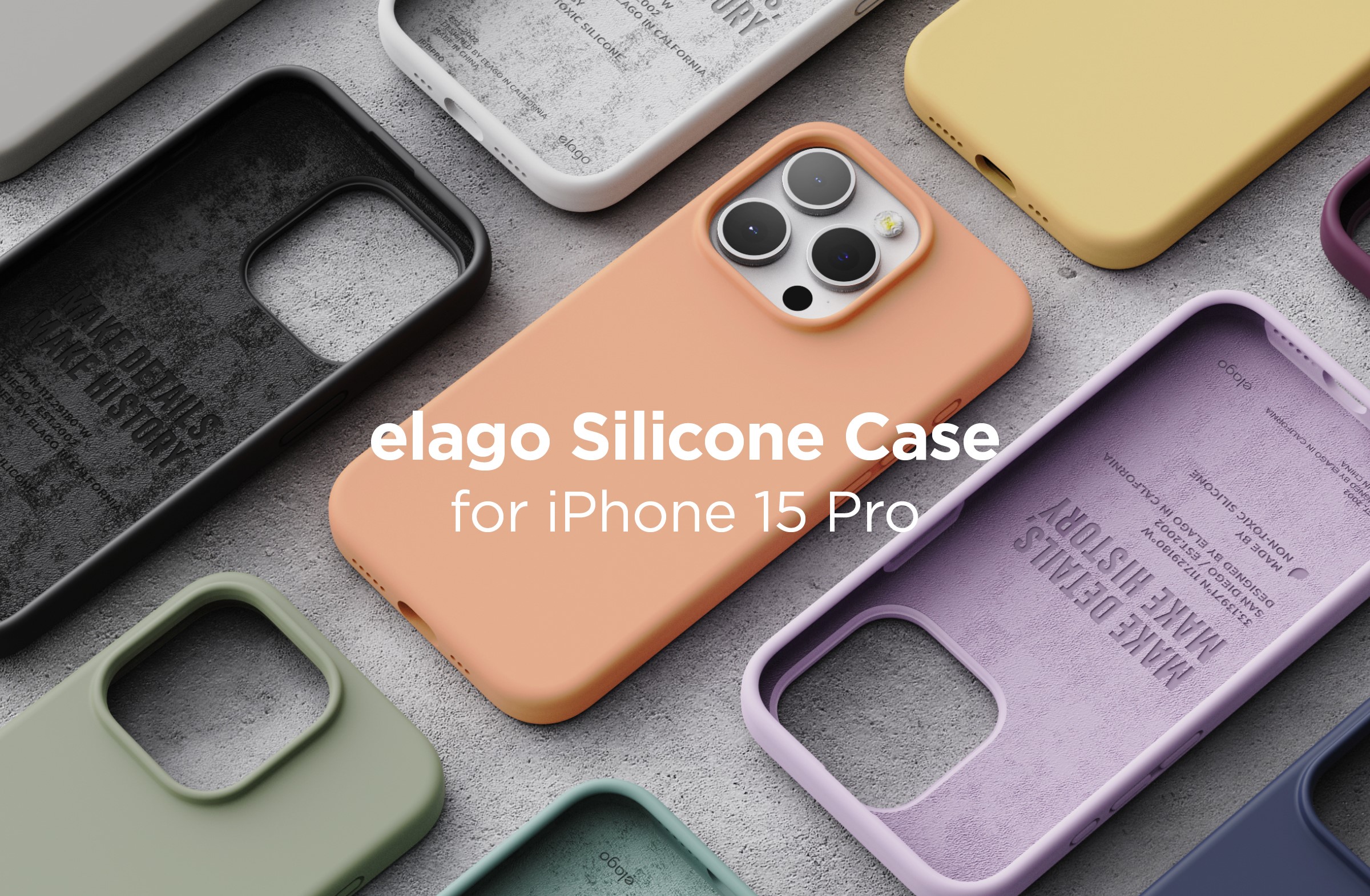elago iP15 Pro (6.1 inch) Premium Liquid Silicone case Compatible for ...