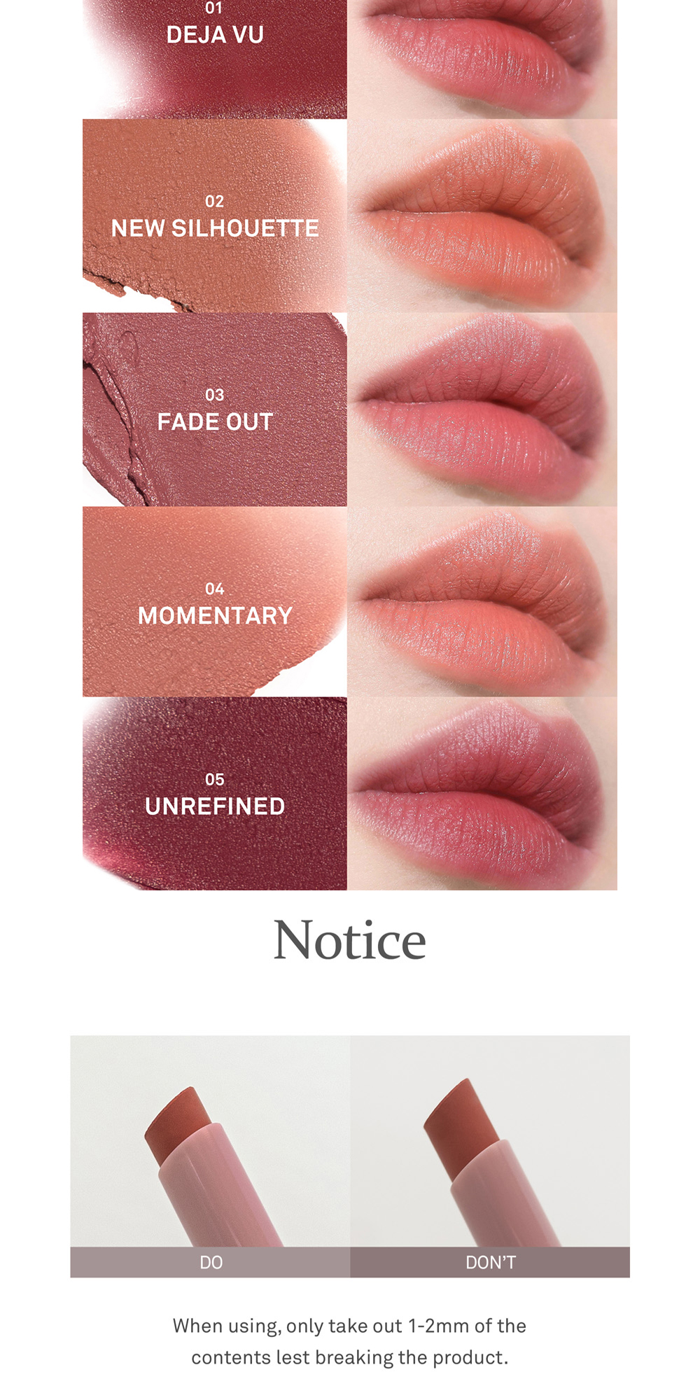 hince Slim Stick Melting Matte - 5 Colours | Shopee Malaysia