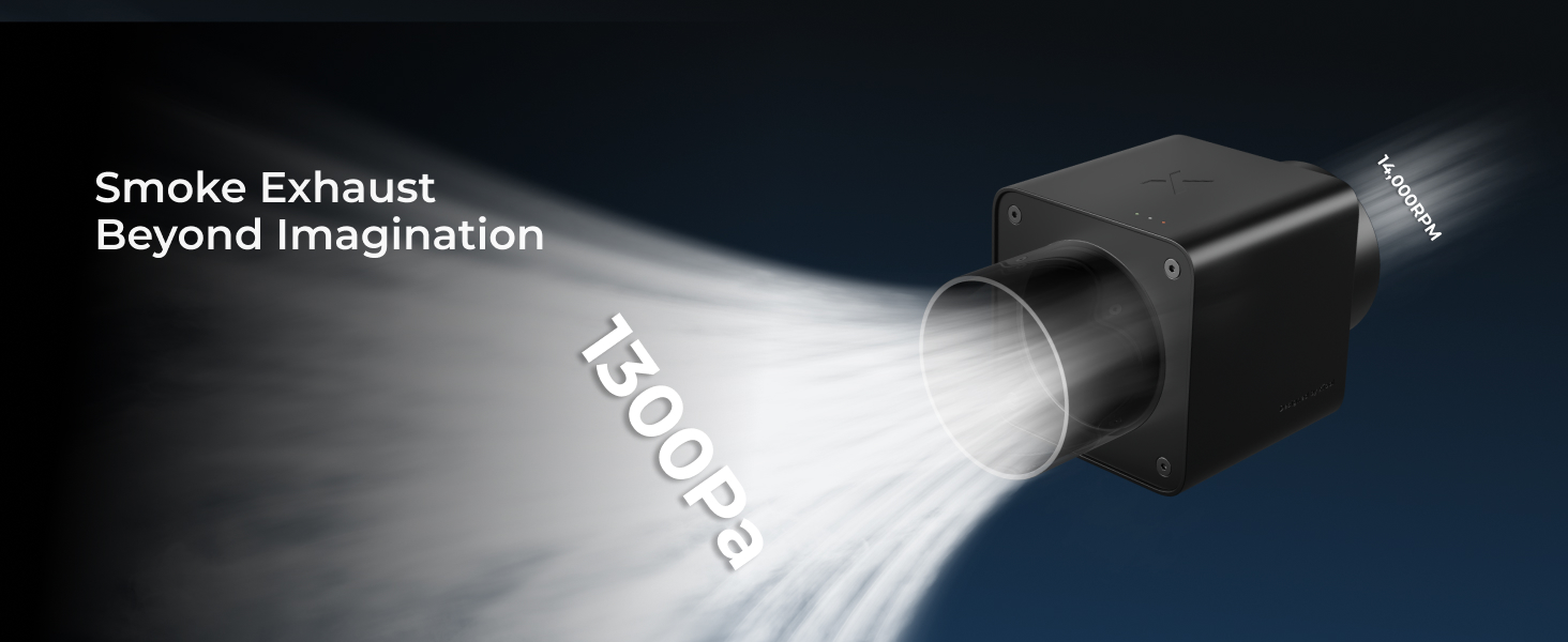 xTool SafetyPro IF2 Hyper Flow Inline Duct Fan, Dual Fan TurboBoost, Auto-On/Off Laser Machine ...