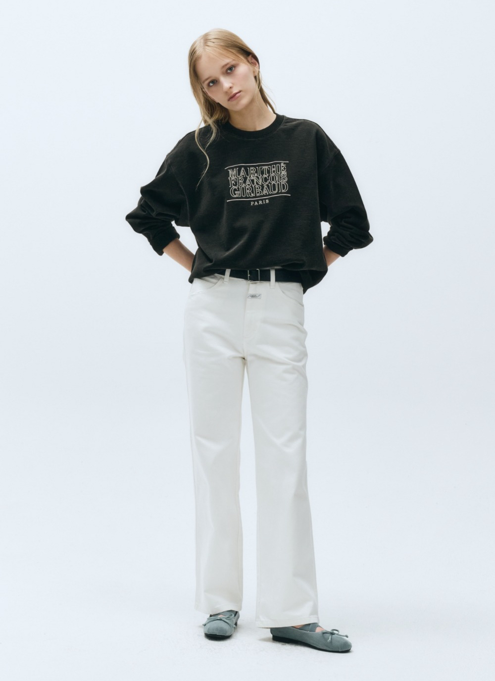 MARITHE FRANCOIS GIRBAUD Classic Logo Dyeing Oversized Sweatshirt - 2 ...