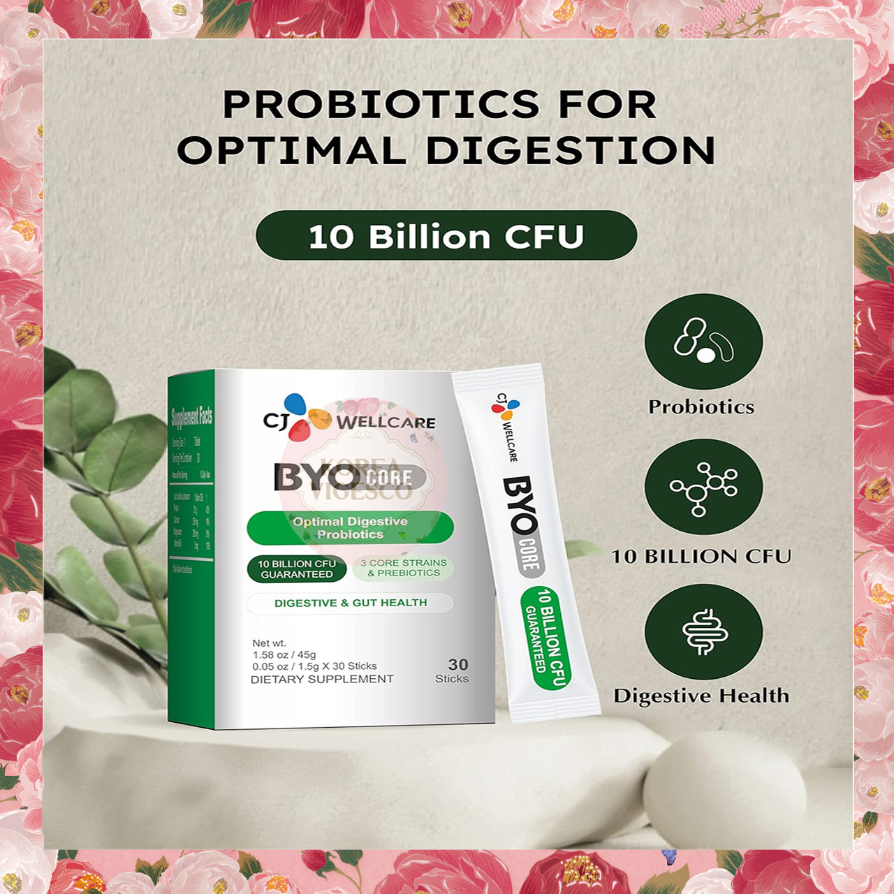 [CJ WELLCARE] BYO CORE 10 Billion Probiotics 1.5g x 30 Stick / Daily ...