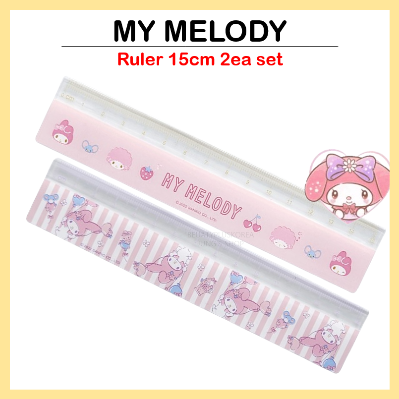 [DAISO KOREA] MY MELODY Ruler 15cm 2ea set mymelody 1036384 | Shopee ...