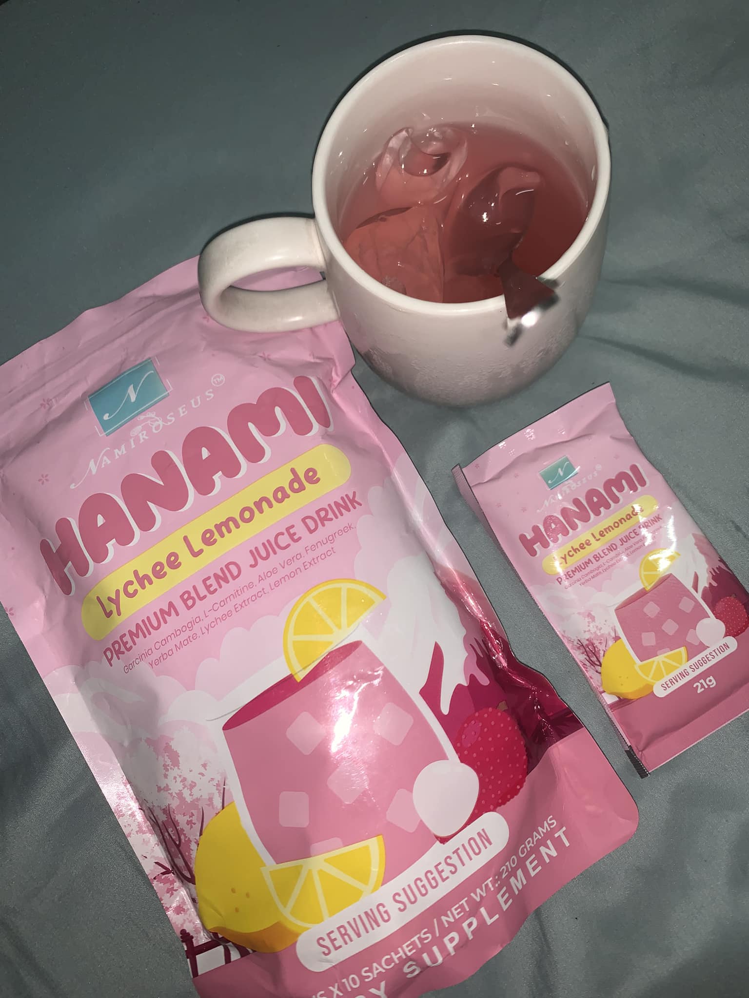 HANAMI LYCHEE LEMONADE PREMIUM BLEND JUICE DRINK by NAMIROSEOUS 10s ...