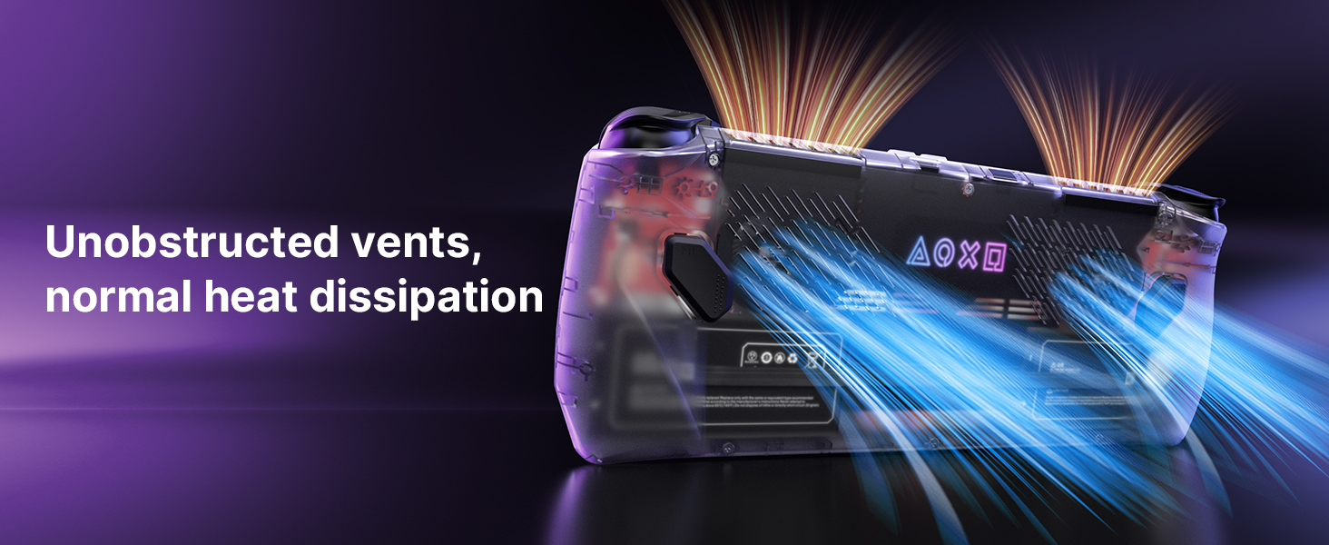 JSAUX ROG Ally Case RGB Transparent Casing Back Plate DIY Clear ...