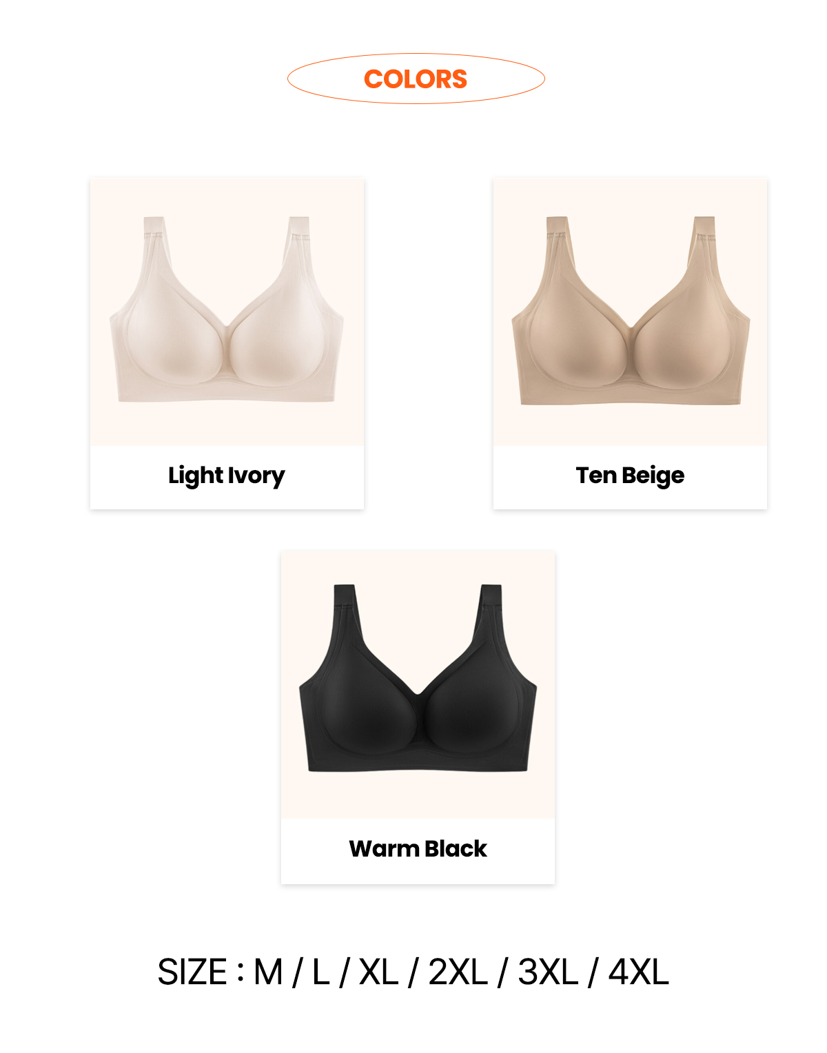 [LMM CG4]M~4XL C~G Cup Big Bust Anti-Sagging Wireless CG4 Minimizer Bra ...