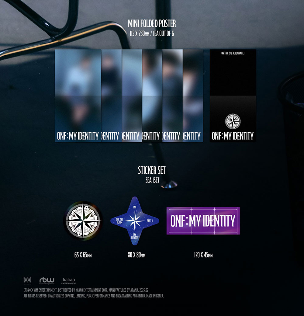 [6 SET] ONF THE 2ND ALBUM PART.1 [ONF : MY IDENTITY] DIGIPACK Ver ...