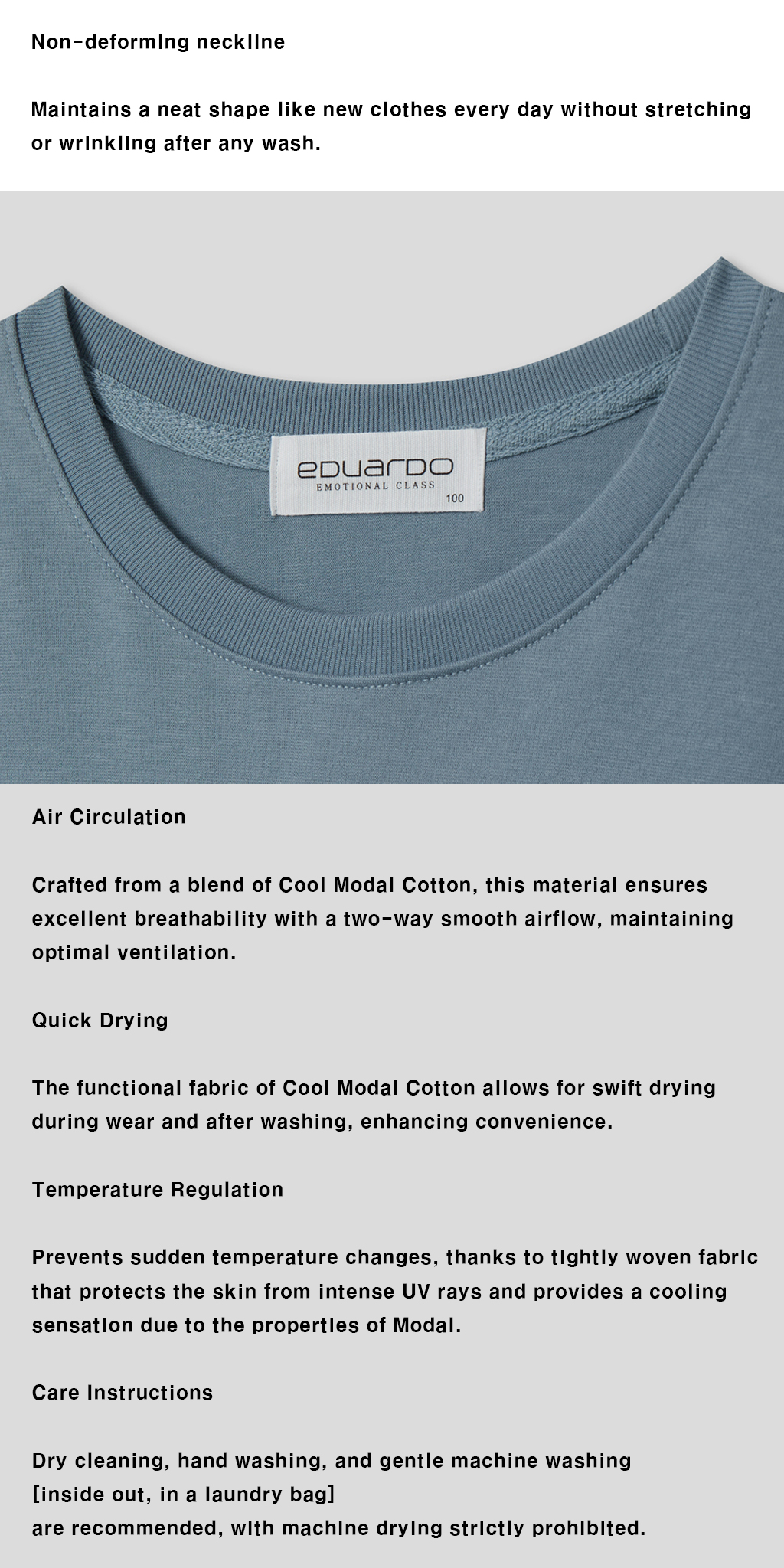 EDUARDO Men's Basic Short-Sleeve T-Shirt Semi Over Relaxed Fit Crew ...