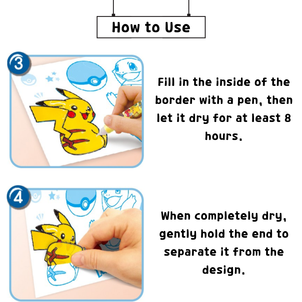 Pokémon Glass Art Kit Kids DIY Window Art Kit Pokemon Window Art Kit ...