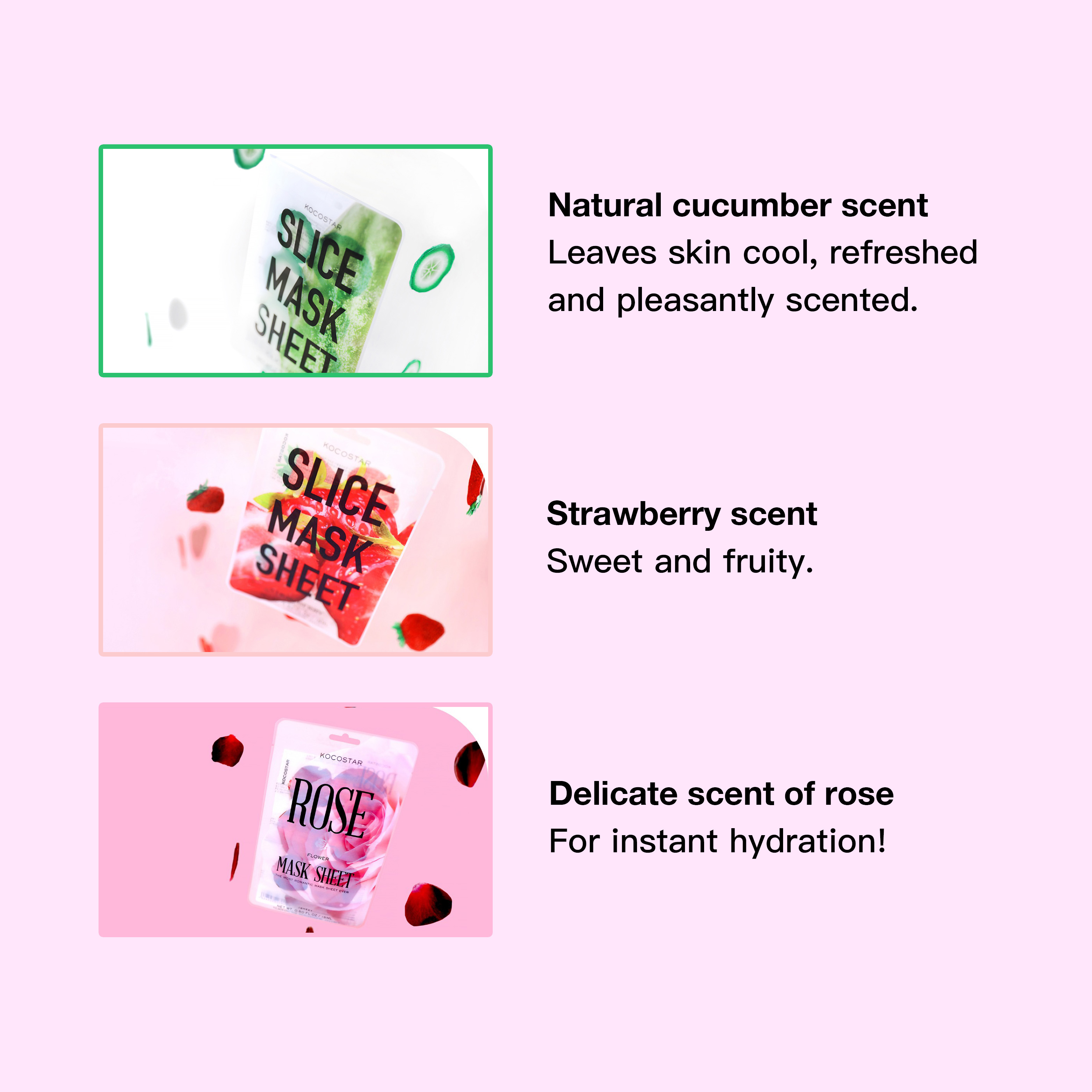 KOCOSTAR Slice Mask Sheet 10Pairs 3Types | Shopee Malaysia