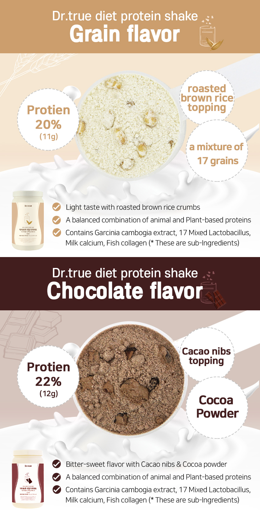 [Dr.true] Korean Diet Protein Shake 750g 8 Flavors | Shopee Malaysia